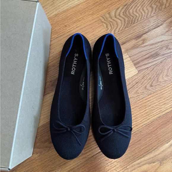 Rothy's | Shoes | Rothys Black Ballet Flats With Rounded Toe | Poshmark